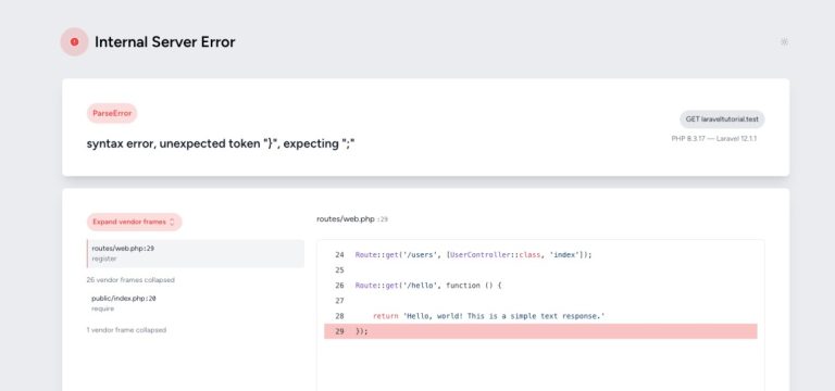 A Guide to Laravel Error Handling - TutorialDev